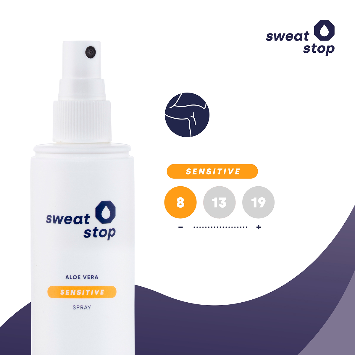 SweatStop® Sensitve Antiperspirant Spray Against Armpit Sweating